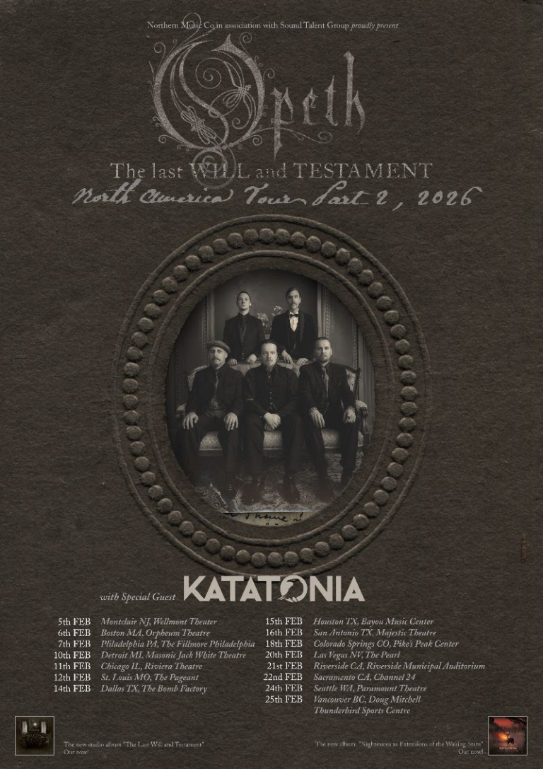 [News] Opeth announce "The Last Will And Testament North American Tour ...